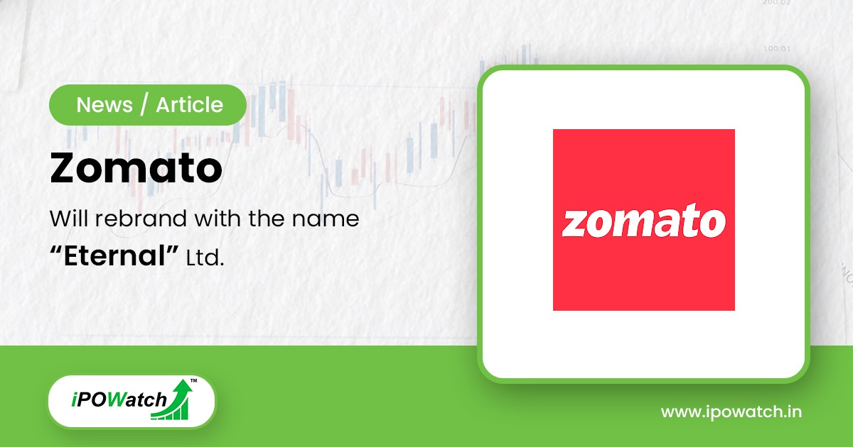 Zomato will rebrand with the name “Eternal” Ltd - IPO Watch