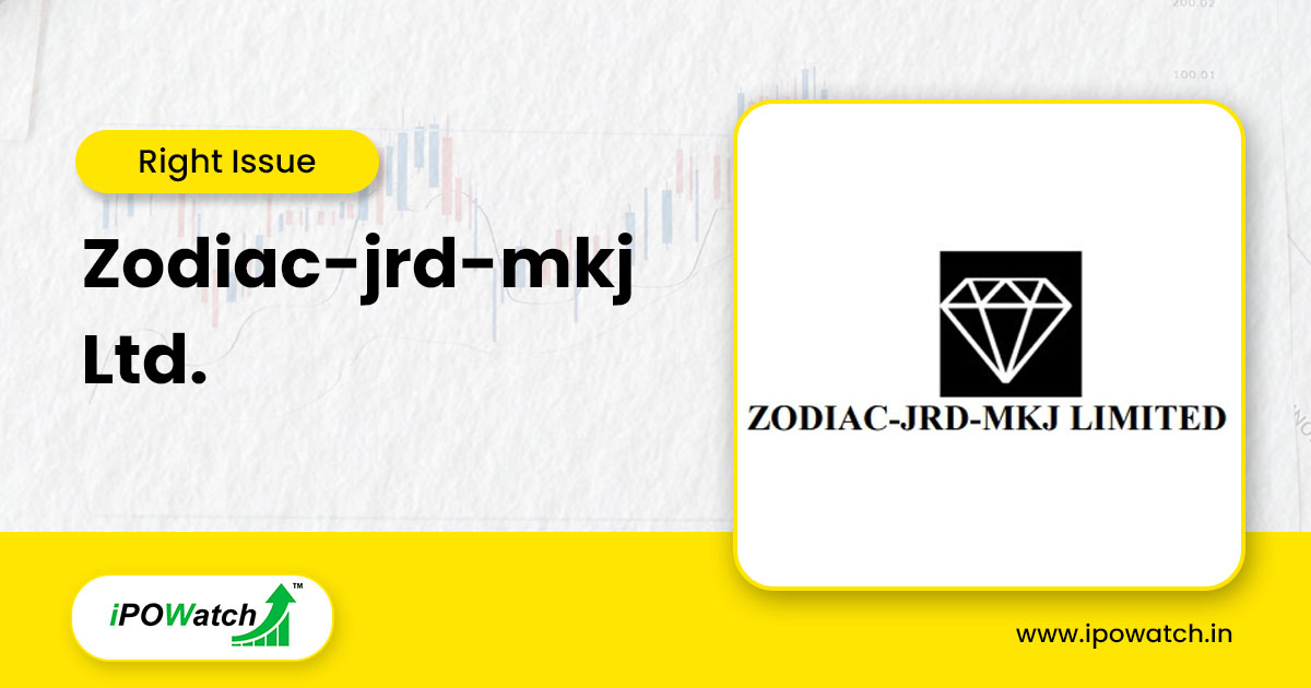 Zodiac-jrd-mkj Rights Issue 2025 Date, Price, Allotment, Ratio